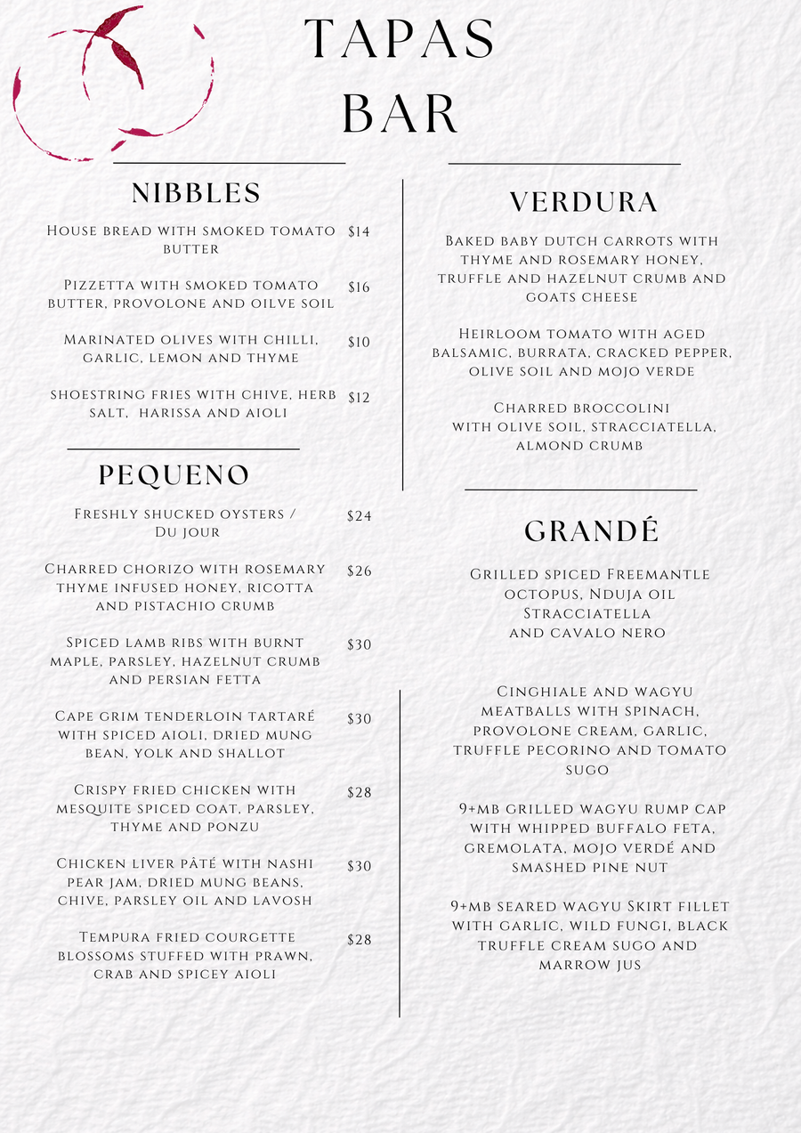 Menu – Wineology Brisbane